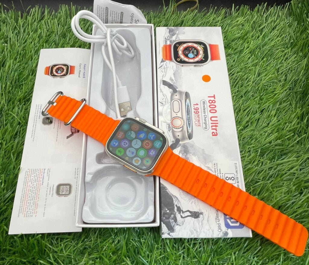 Smart Watch T800 Ultra Wireless charging Bluetooth Calling – SILVER ...